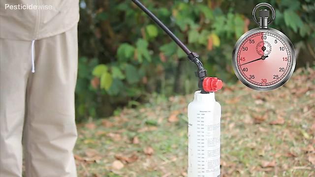 Step 3 of 6 - calibrating your knapsack sprayer for pesticide dose and ...
